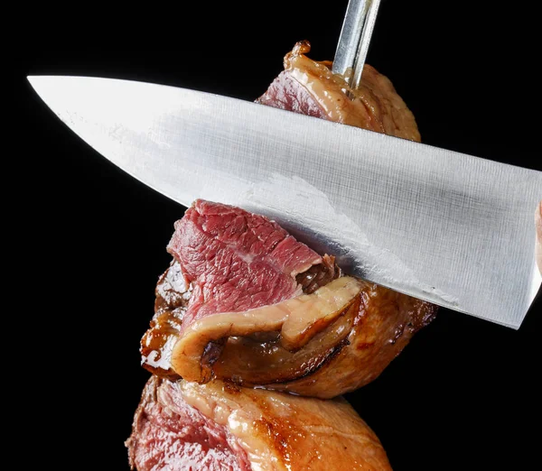 Picanha Tradicional Corte Brasileño Ternera — Foto de stock #455634878 © rocharibeiro