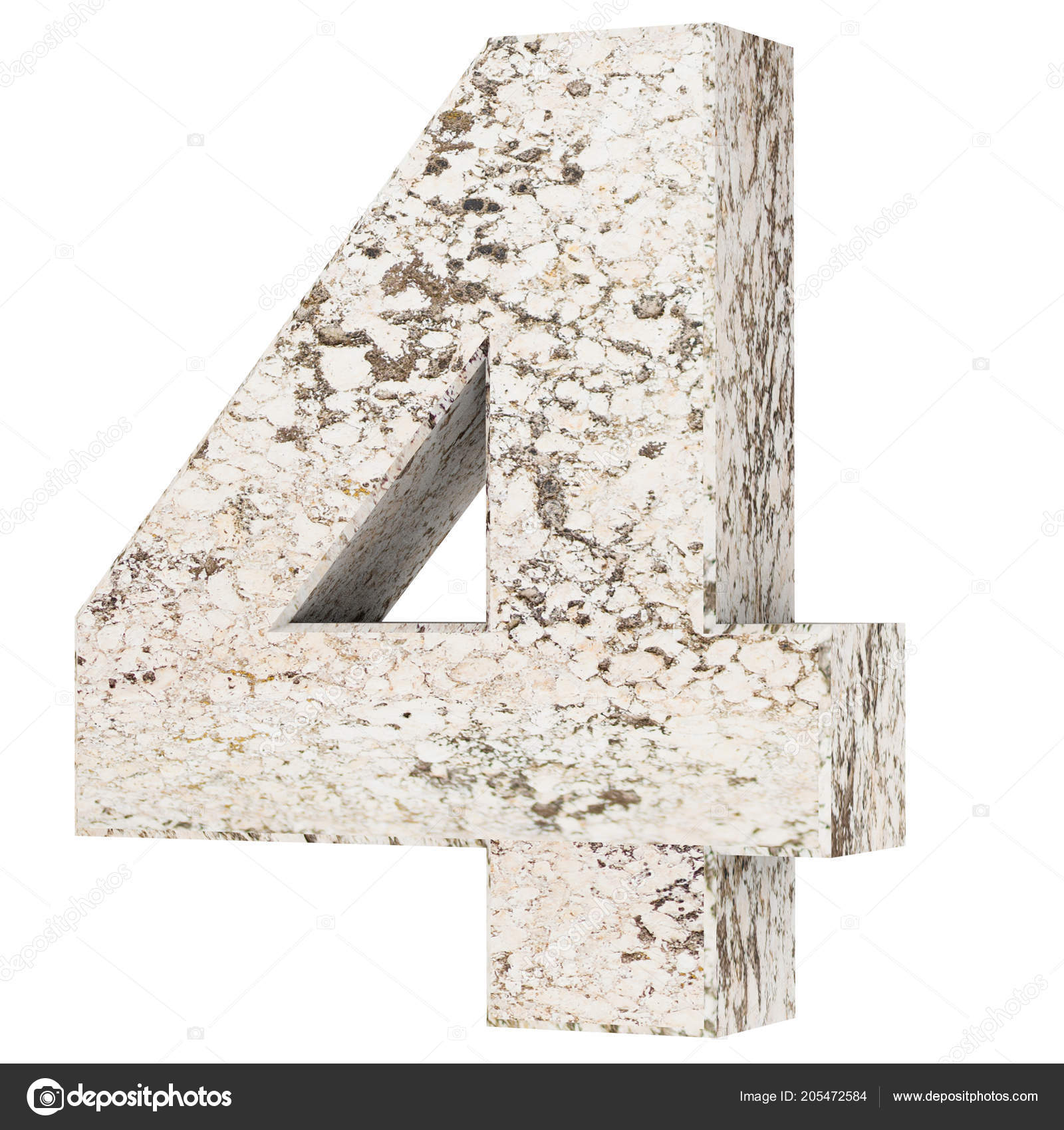Number Four Stone Render Illustration — Stock Photo © maksimka3738 ...