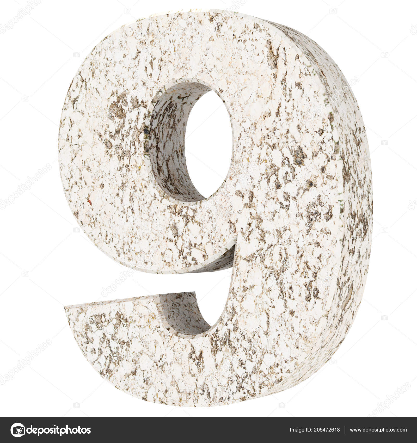 Number Nine Stone Render Illustration — Stock Photo © maksimka3738 ...