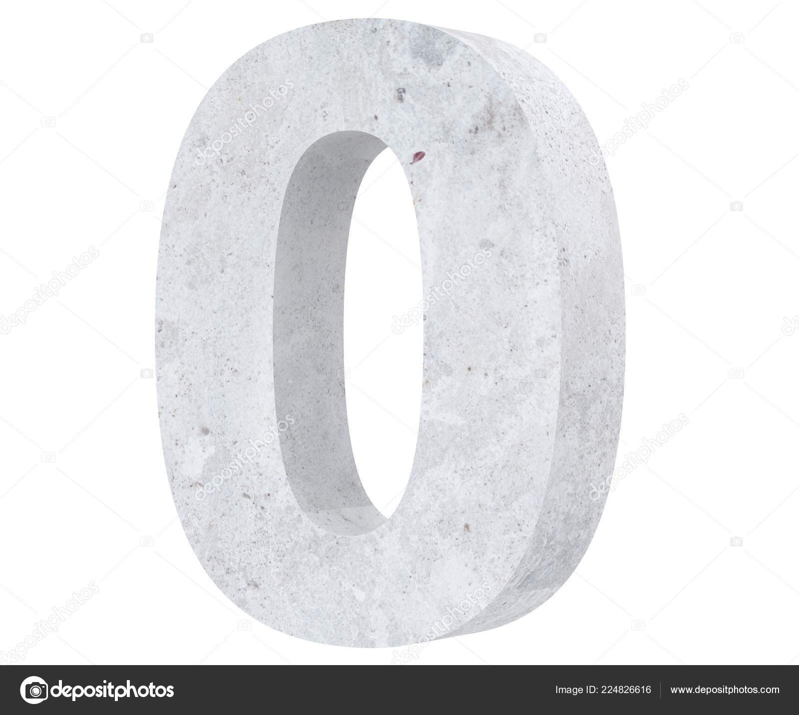 Rendering Concrete Number Zero Render Illustration Stock Photo by ...