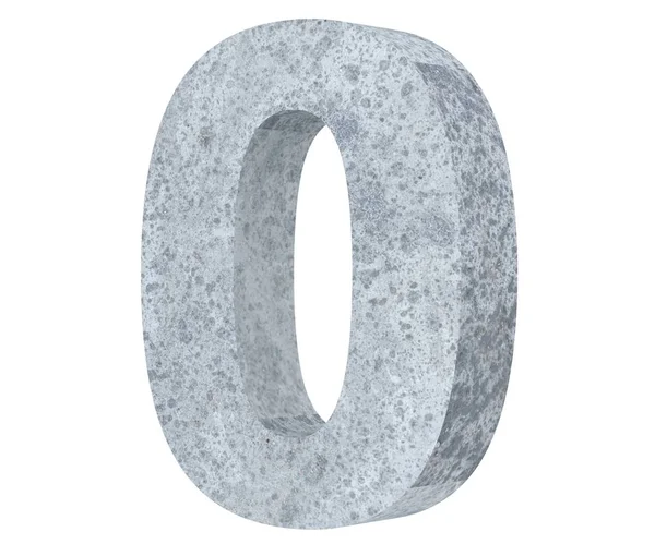 Rendering Concrete Number Zero Render Illustration Stock Photo by ...
