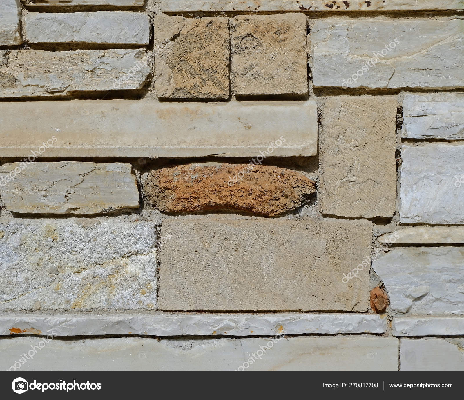 Straight Cut Stones Wall Closeup — Stock Photo © DimitriosP #270817708