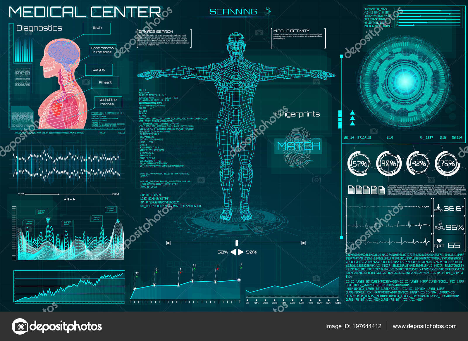Hud element Ui medical examination — Stock Vector © sergeybitos.mail.ru ...