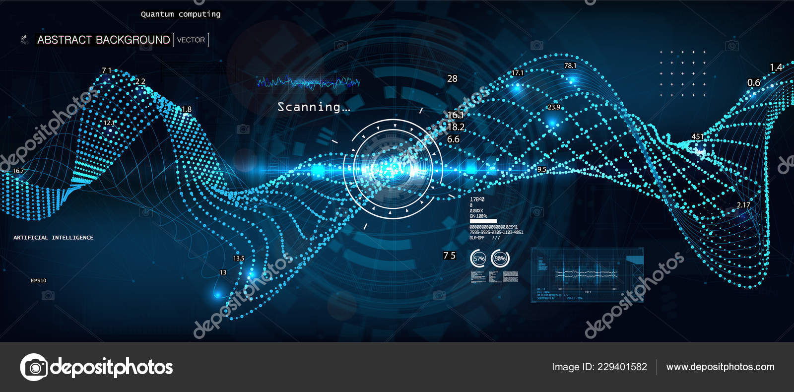 Quantum computing, Big data algorithms Stock Vector Image by ...