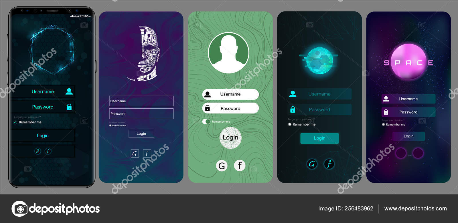 Tela de login e modelo de formulário de login para aplicativo móvel ...