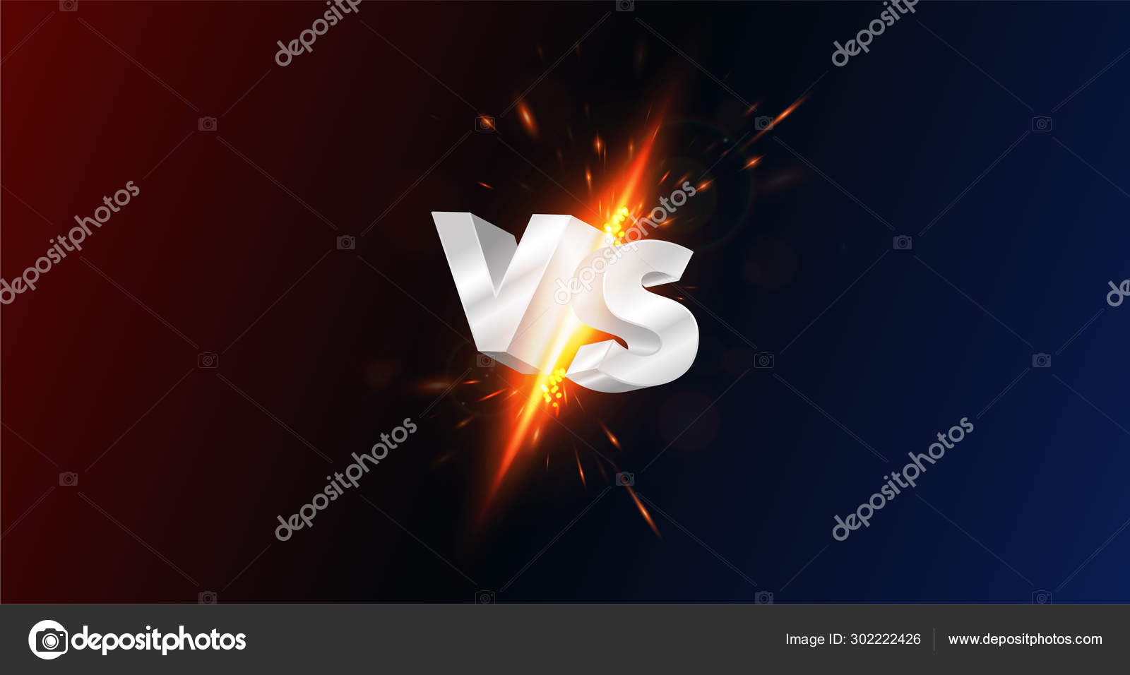 Versus, vs, screen with 3d metal letters Stock Vector by ©sergeybitos ...