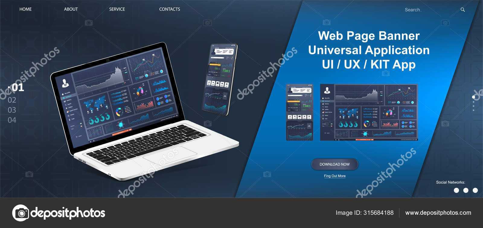 Trade platform App and web page screen template Stock Vector Image by ...