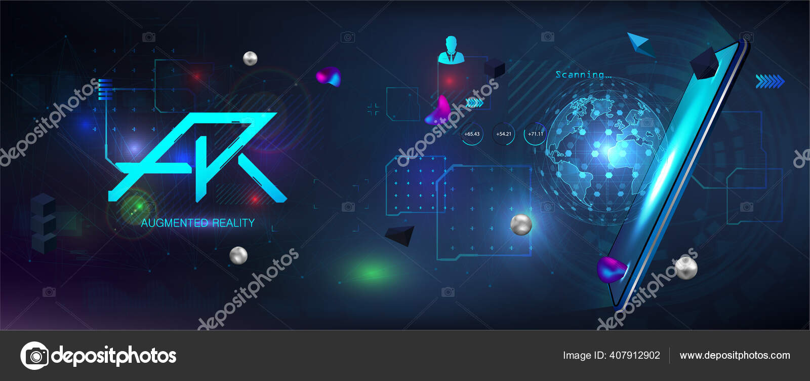 Augmented reality futuristic poster Stock Vector by ©sergeybitos.mail ...