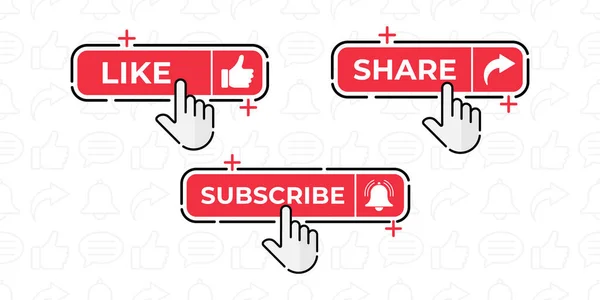 Like share subscribe Vector Art Stock Images | Depositphotos