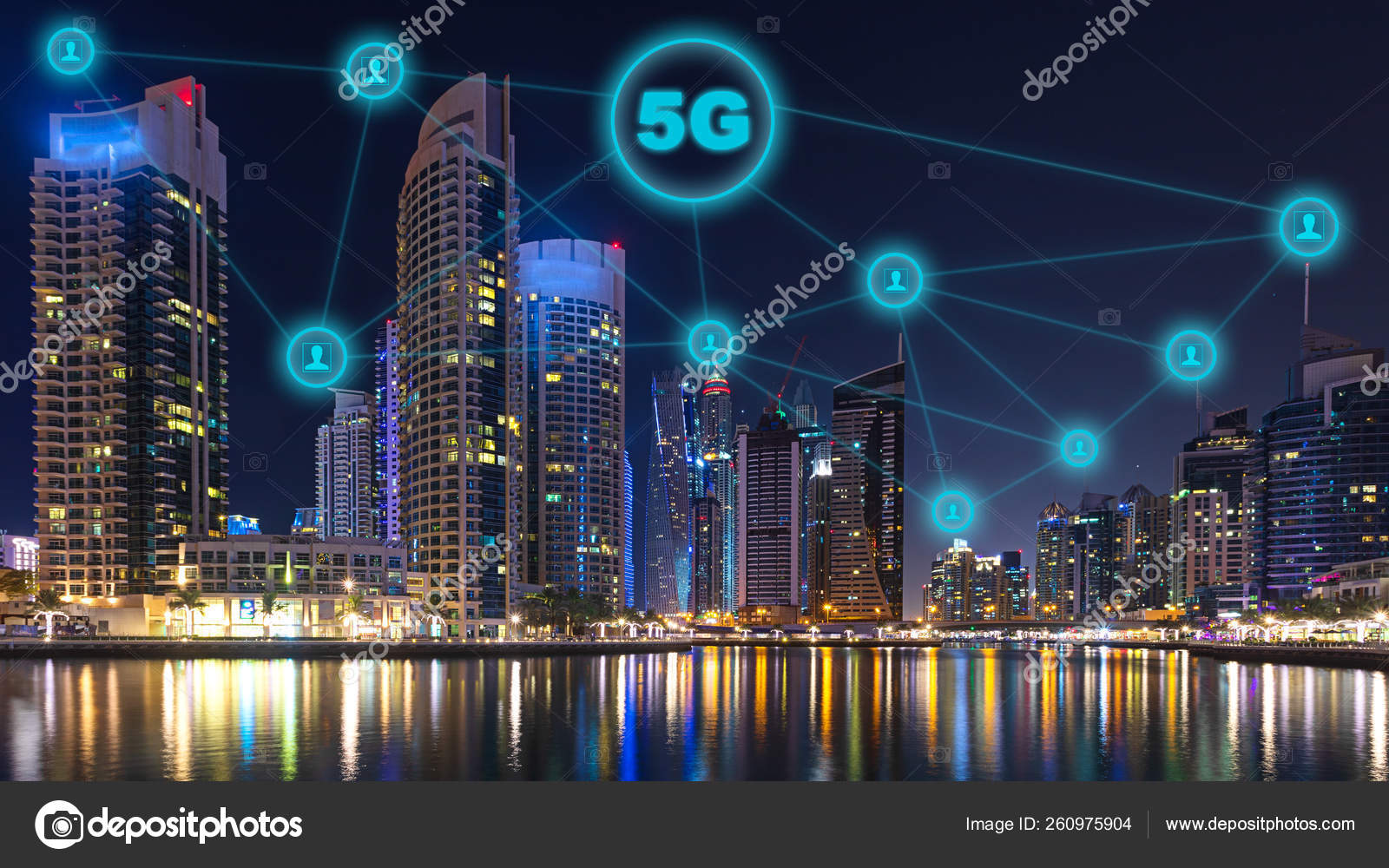 Network connection of future technology with 5g wireless and internet ...