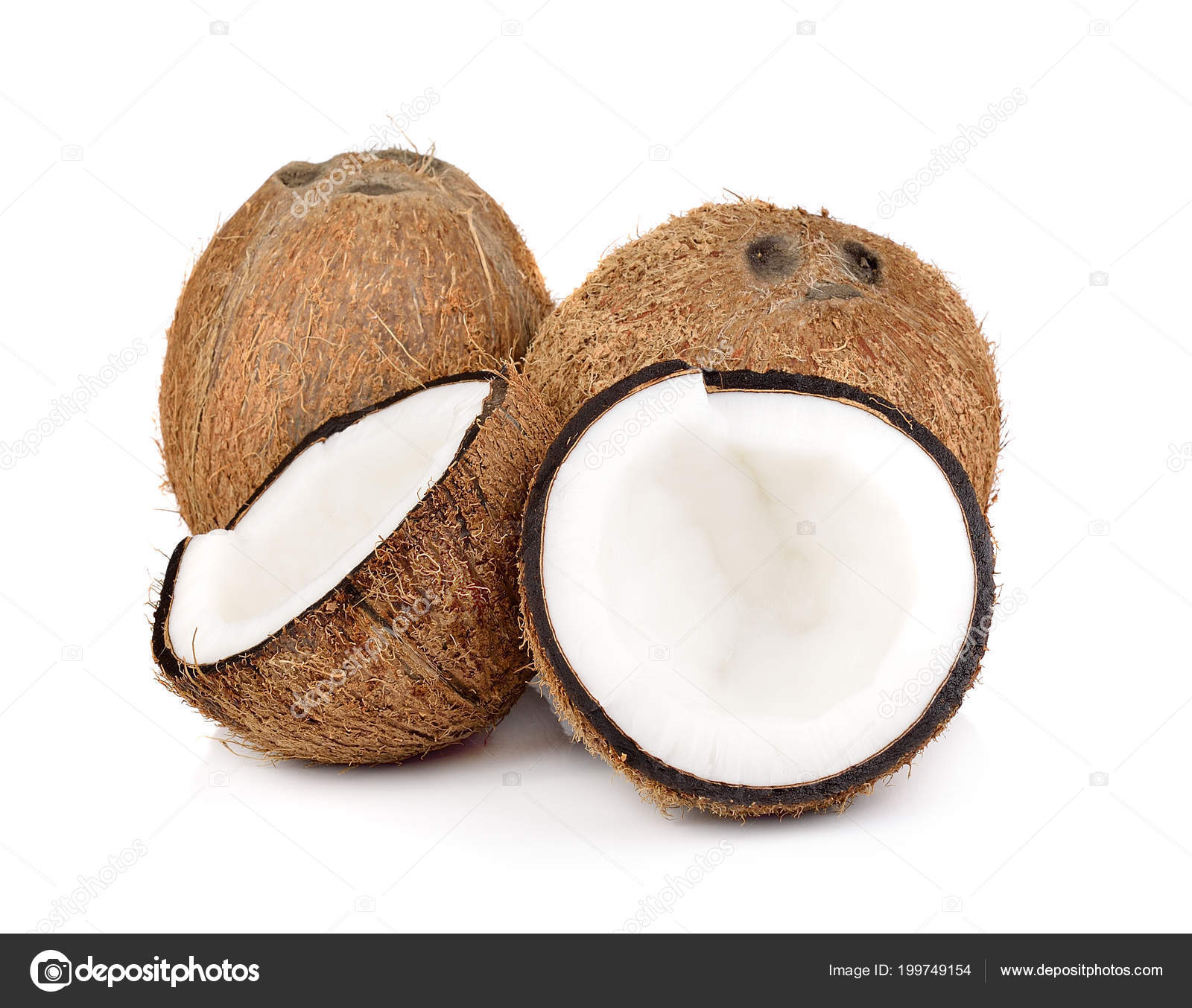 Coconut White Background — Stock Photo © anatchant@gmail.com #199749154