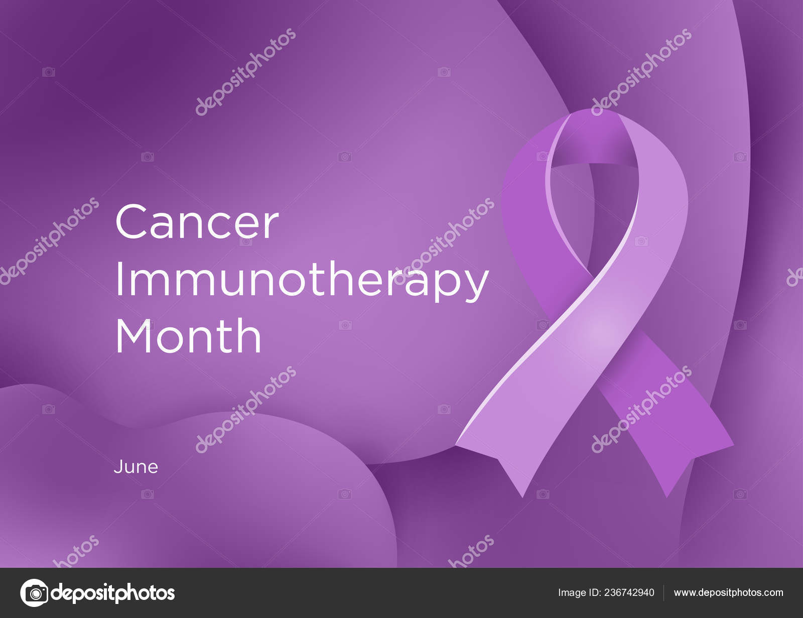 Cancer Immunotherapy Month June Palliative Care Lavender Violet Color ...