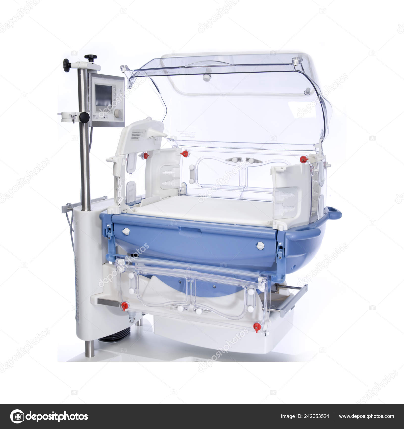 Neonatal Infant Incubator Isolated White Background Medical Equipment ...