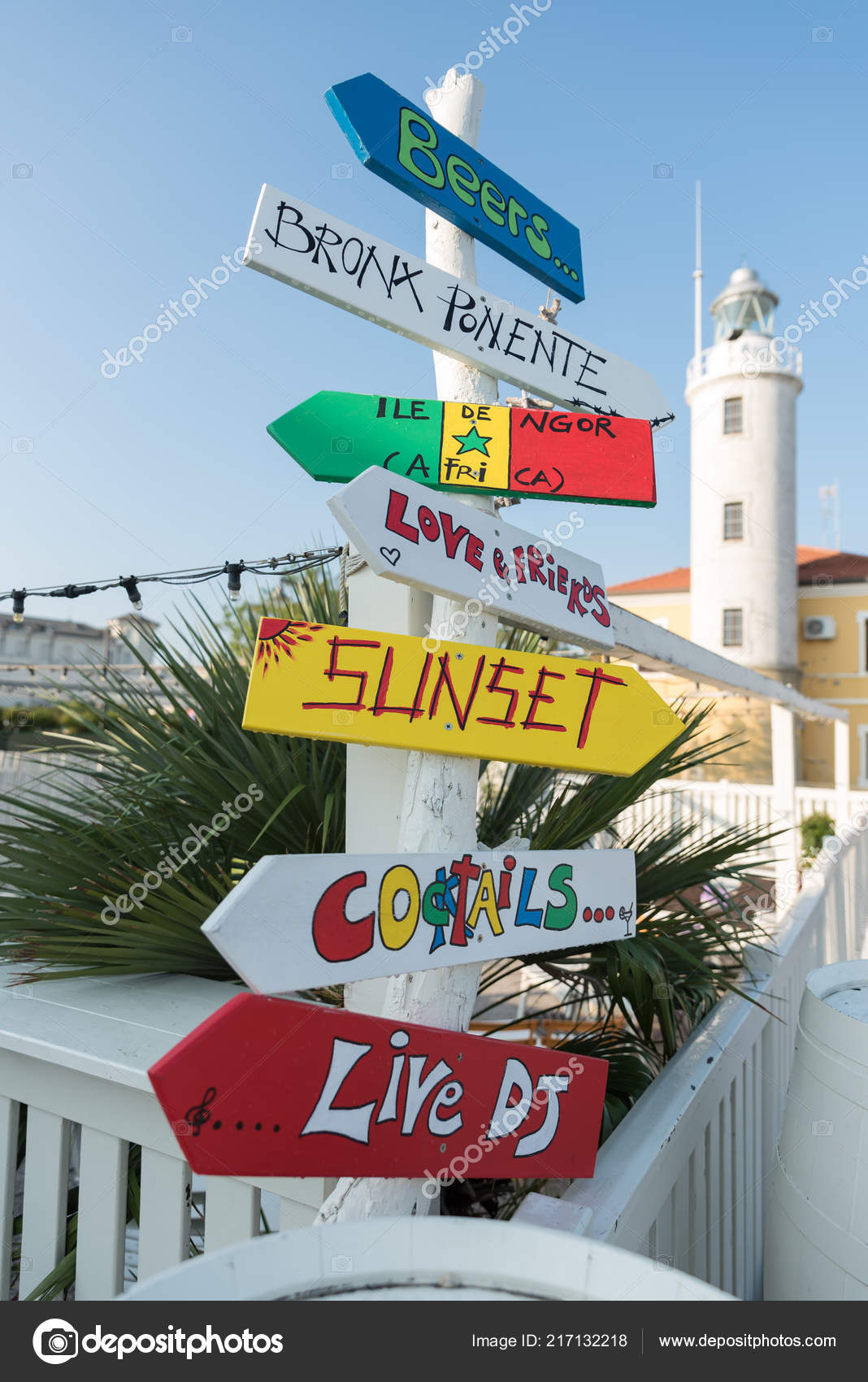 Colored Signs Beach Stock Photo by ©fpwing_c 217132218