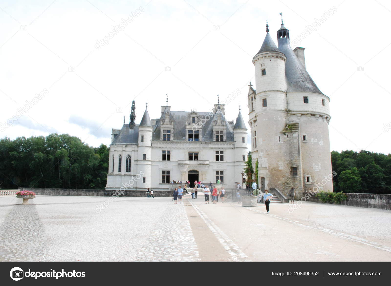 The Chateau de Chenonceau is a French chateau spanning the River Cher ...