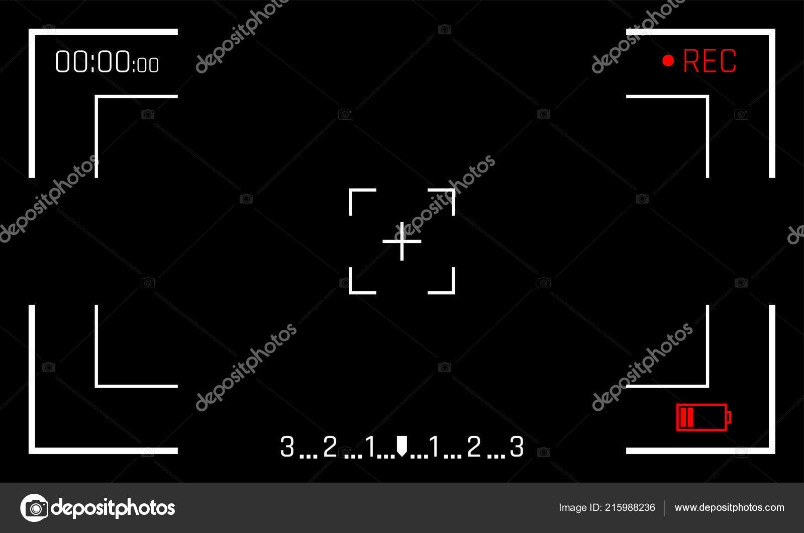 Camera frame viewfinder vector screen Stock Vector by ©avector 215988236