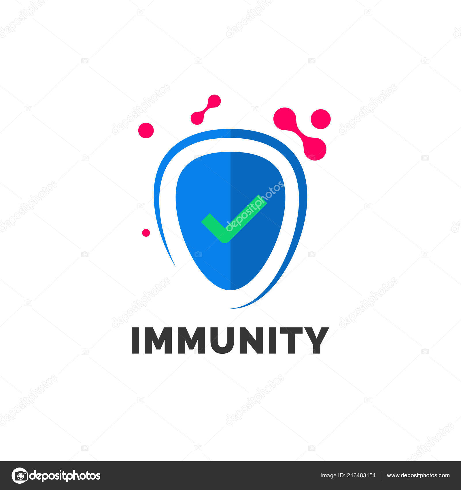 Immunity logo template for vector immune medicine Stock Vector by ...