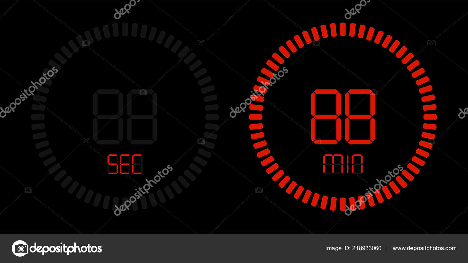 Red stopwatch countdown digital timer Stock Vector Image by ©avector ...