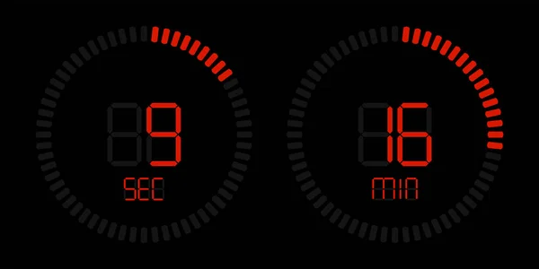 Red stopwatch countdown digital timer Stock Vector Image by ©avector ...