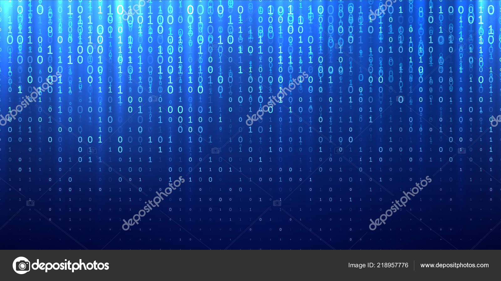 Binary matrix code blue abstract background Stock Vector Image by ...