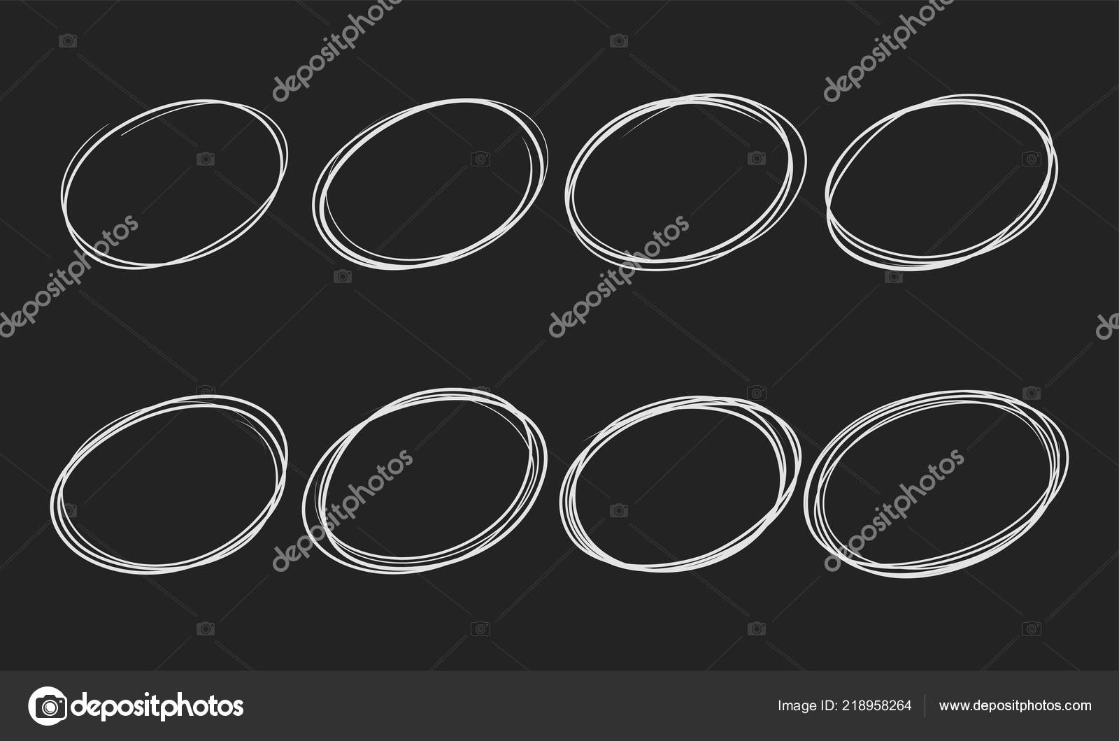Doodle sketch circles vector pen or chalk line Stock Vector Image by ...