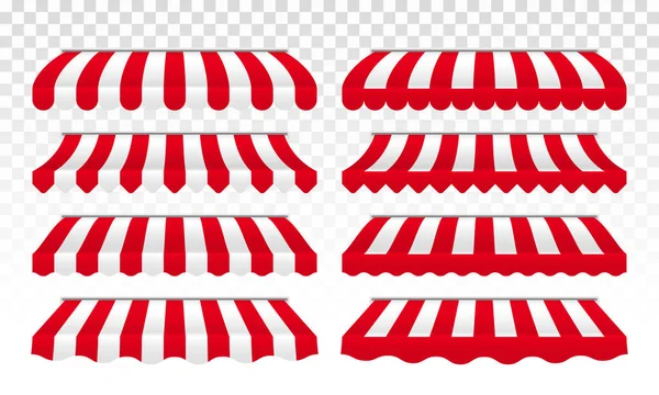 Awning tents vector color stripes isolated set Stock Vector Image by ©avector #218957896