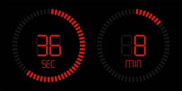 Red stopwatch countdown digital timer Stock Vector Image by ©avector ...