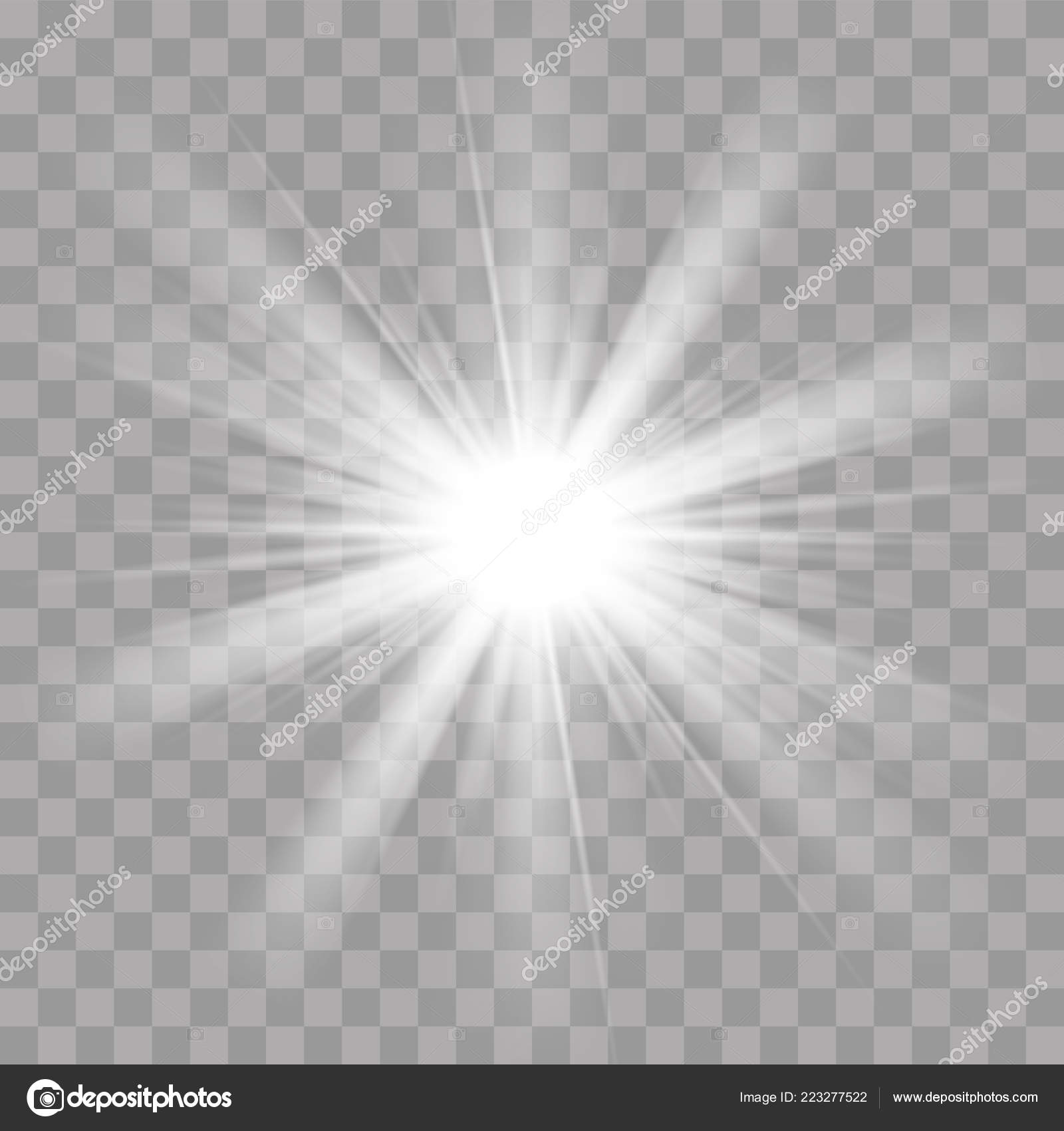Light rays flash sun star shine radiance effect Stock Vector by ...