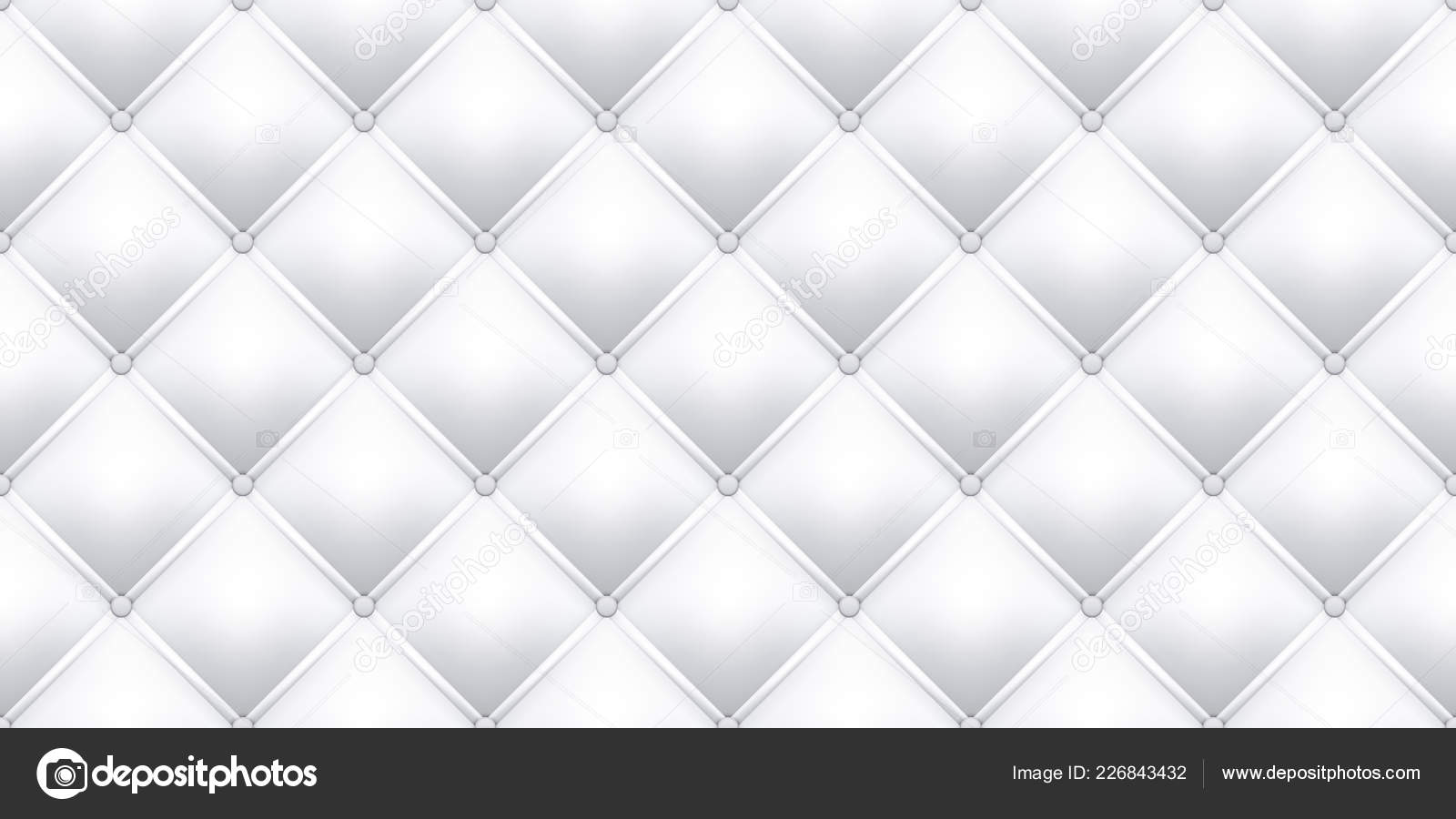 White leather upholstery texture pattern background. Vector seamless ...