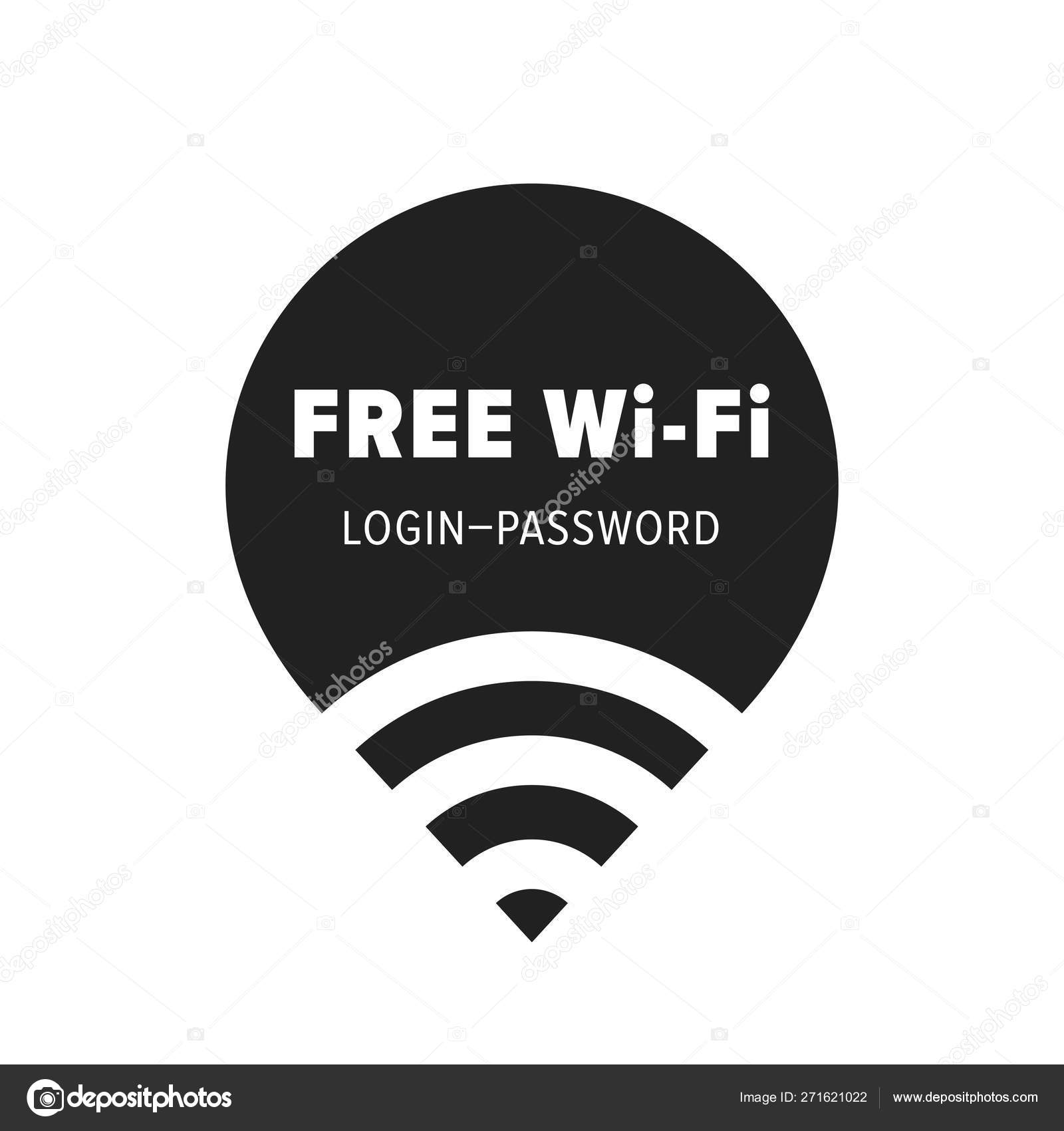 Free wi-fi zone vector icon. Public free wifi wlan hotspot sticker with ...
