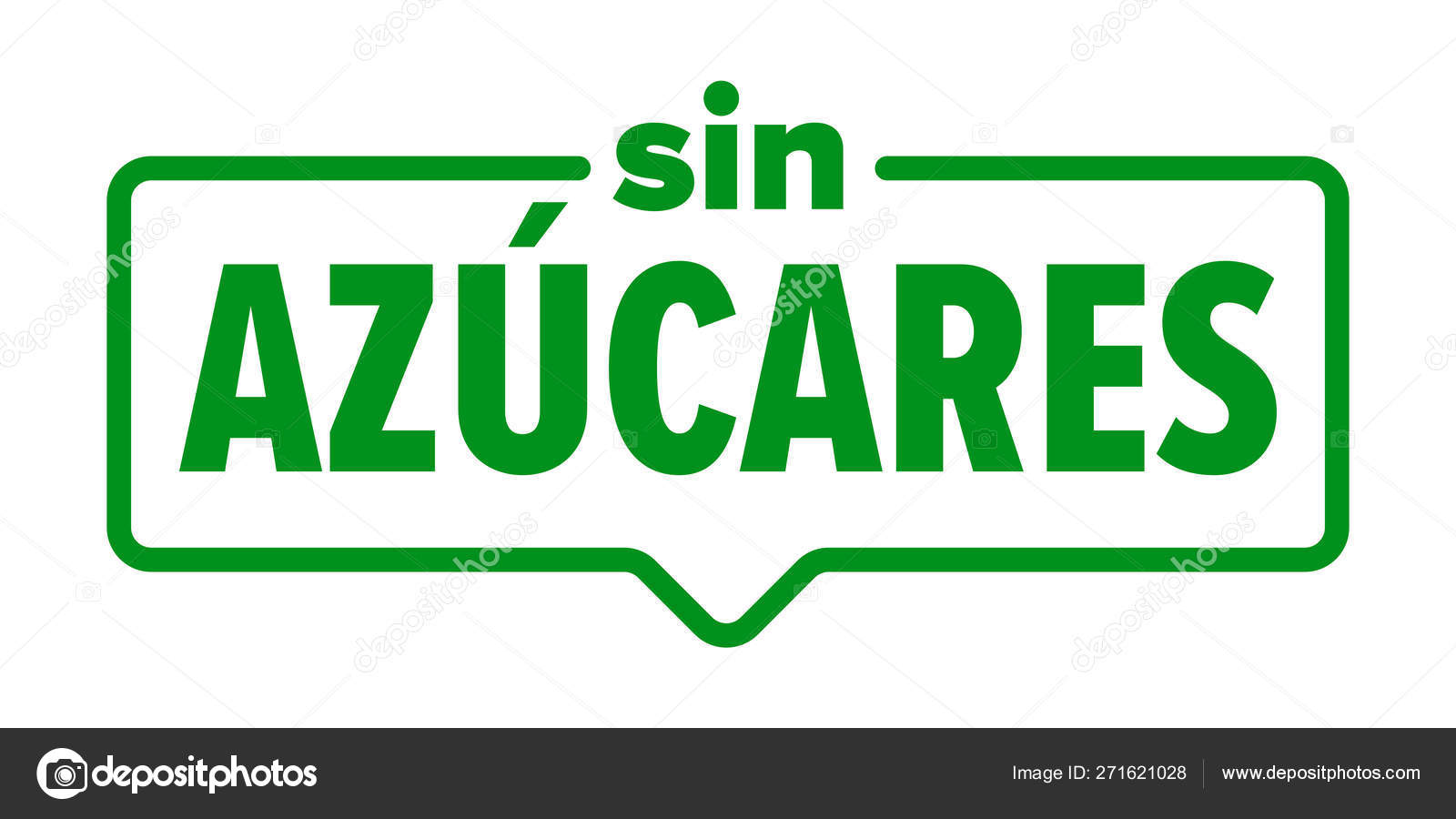Sugar free icon, Spanish sin azucares food product package label ...