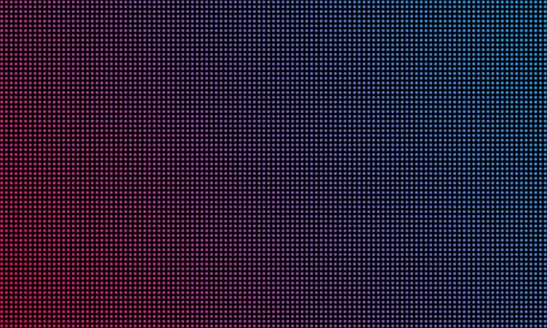 LED video wall screen texture background. Vector digital blue light LED ...