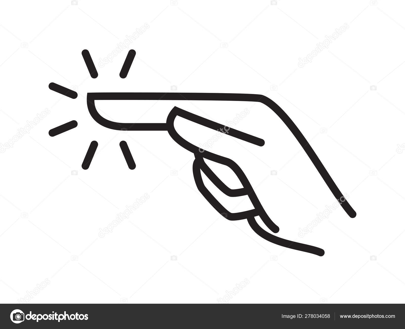 Touch hand finger vector icon. Screen choose click, push and tap, touch ...