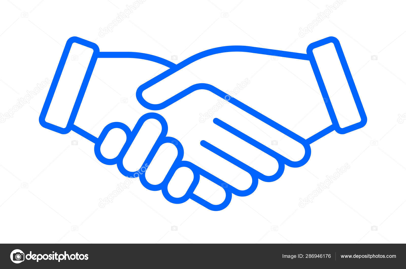 Hand shake vector icon, business partnership, deal agreement and team ...