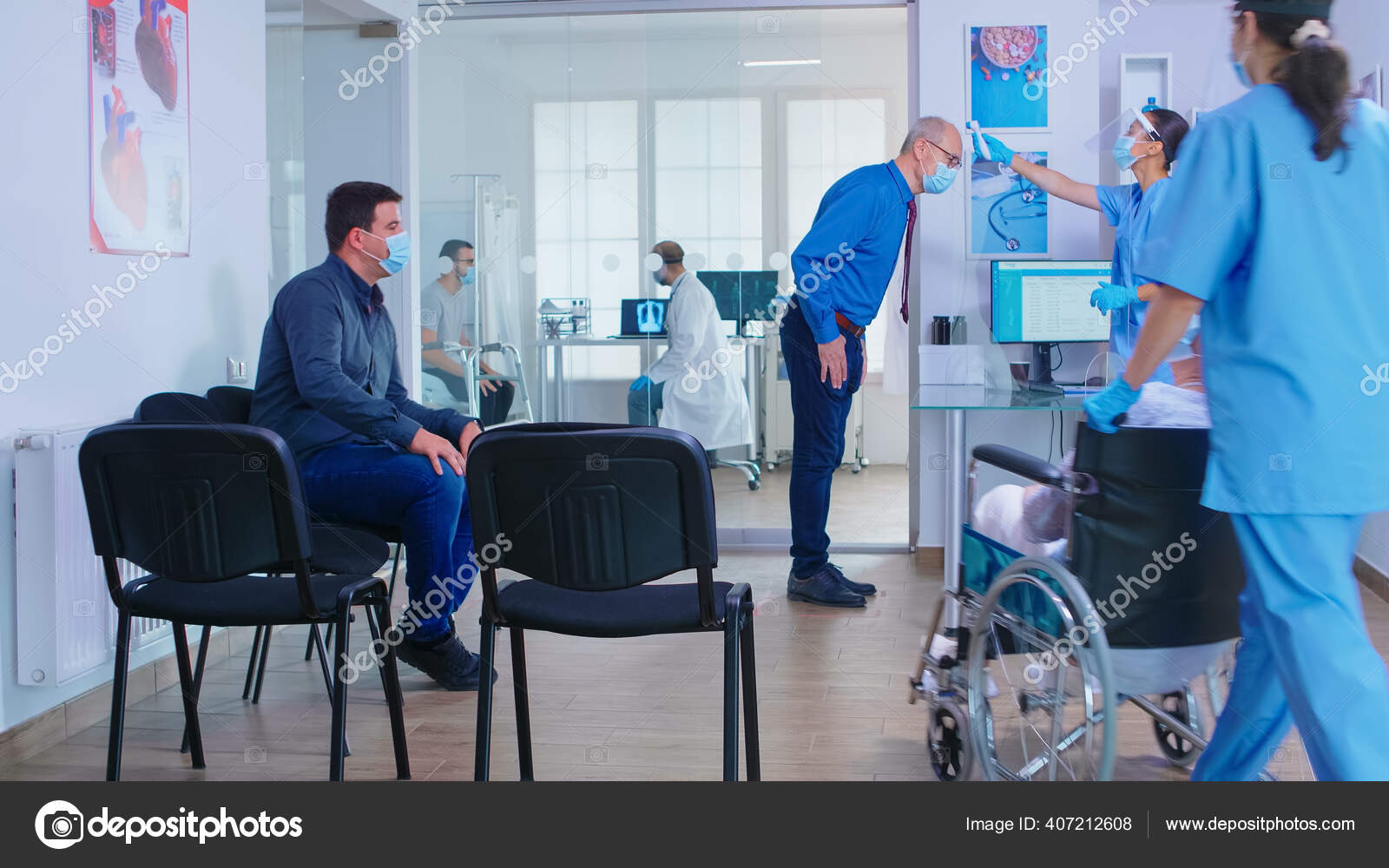 Private modern hospital reception and waiting area Stock Photo by ...