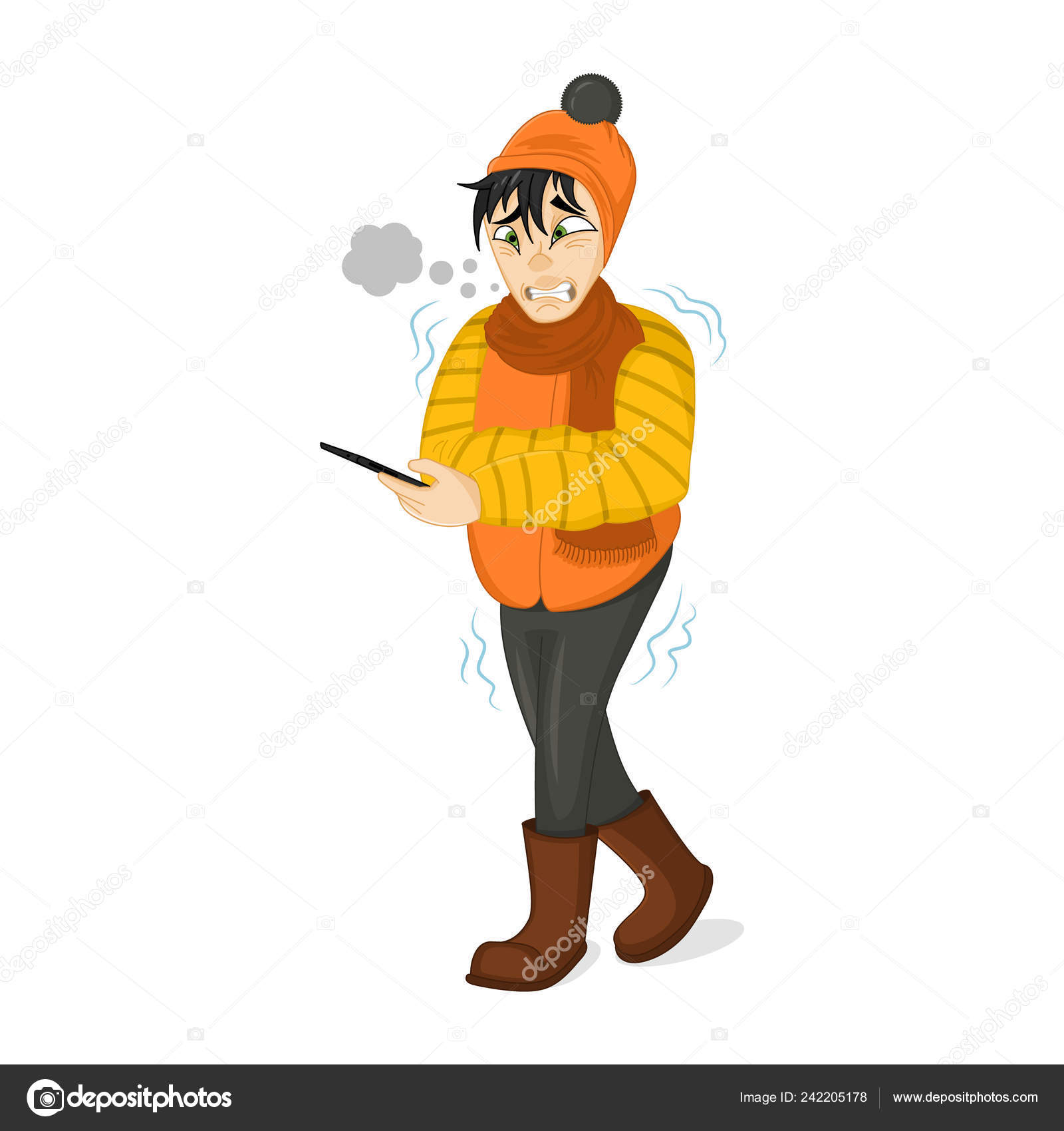 A Animated Person Freezing