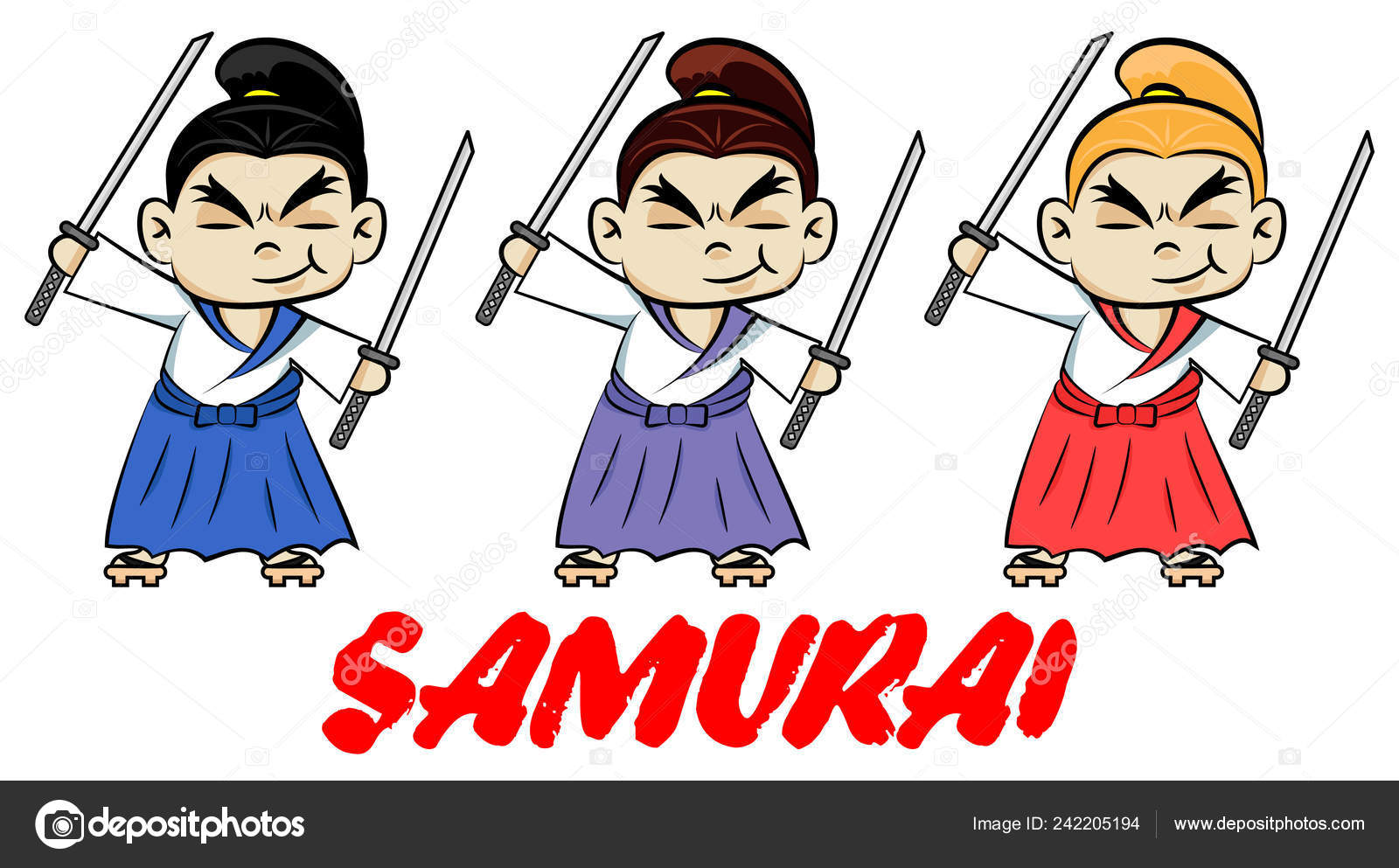 Cute Samurai Cartoon