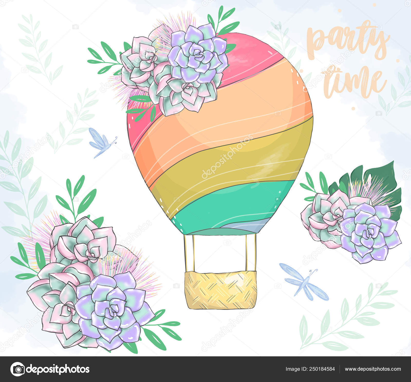 Happy Birthday Flowers And Balloons Clipart