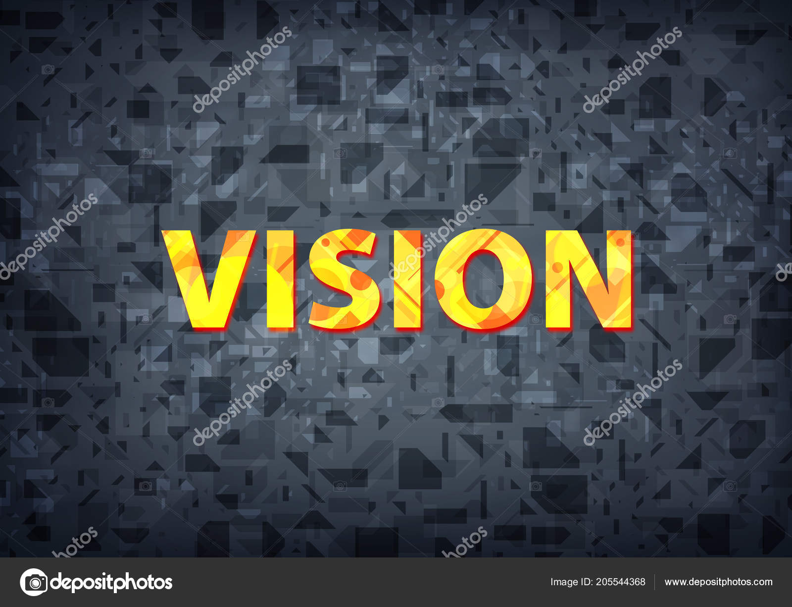 Visión Aislada Sobre Fondo Negro Ilustración Abstracta — Foto de stock ...