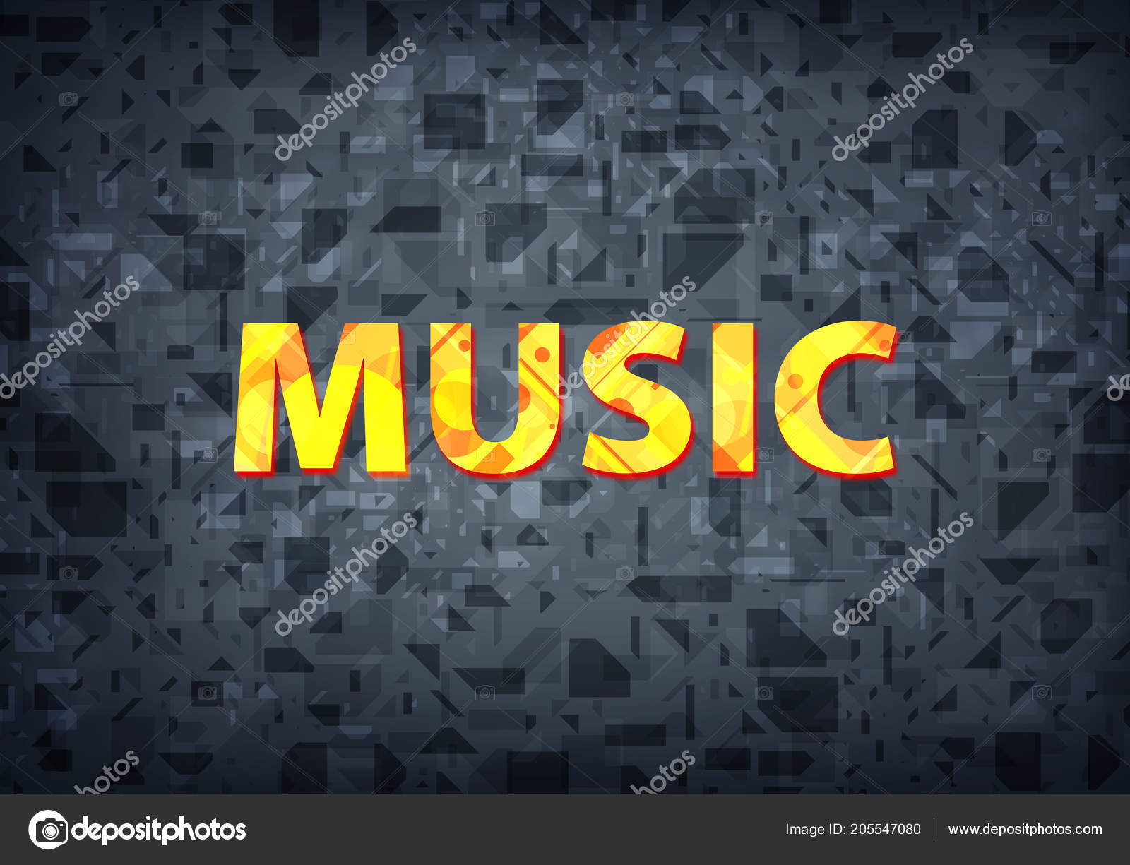 Music Isolated Black Background Abstract Illustration — Stock Photo ...