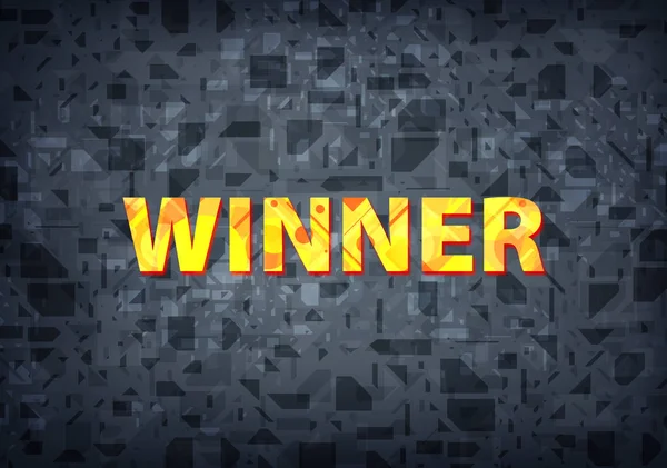 Winner isolated on black background abstract illustration - Stock Image ...