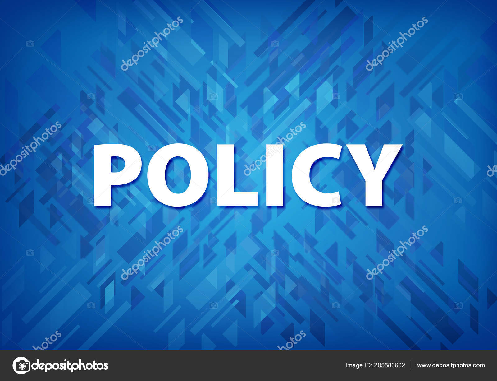 Policy Isolated Blue Background Abstract Illustration — Stock Photo ...