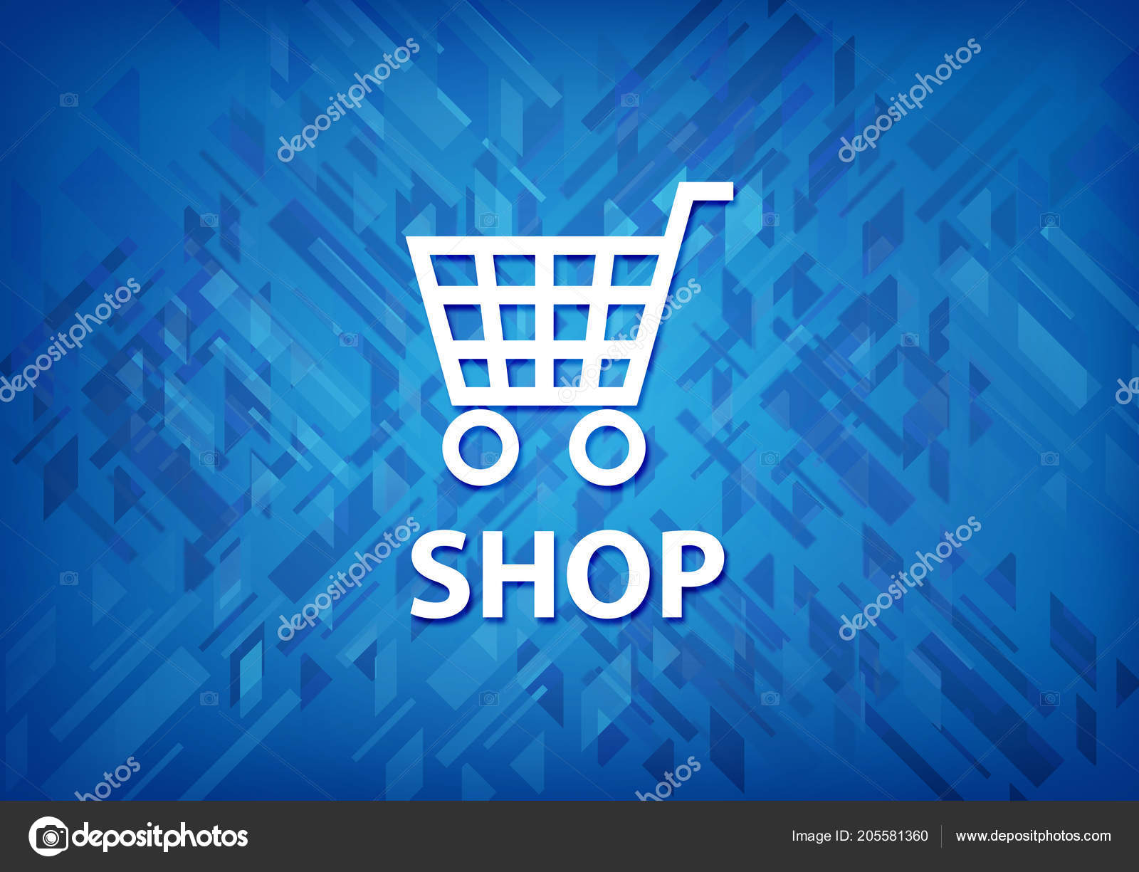 Shop Isolated Blue Background Abstract Illustration — Stock Photo © FR ...