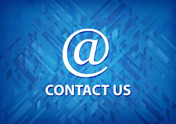 Contact us (email address icon) isolated on blue background abstract ...