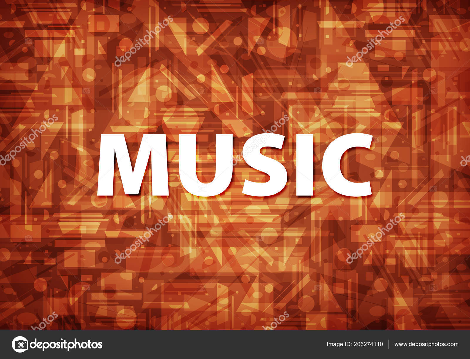 Music Isolated Brown Background Abstract Illustration — Stock Photo ...