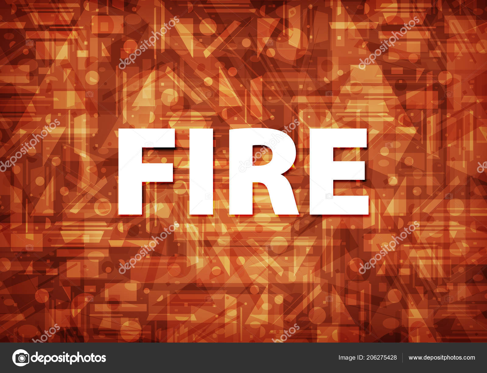 Fire Isolated Brown Background Abstract Illustration — Stock Photo © FR ...