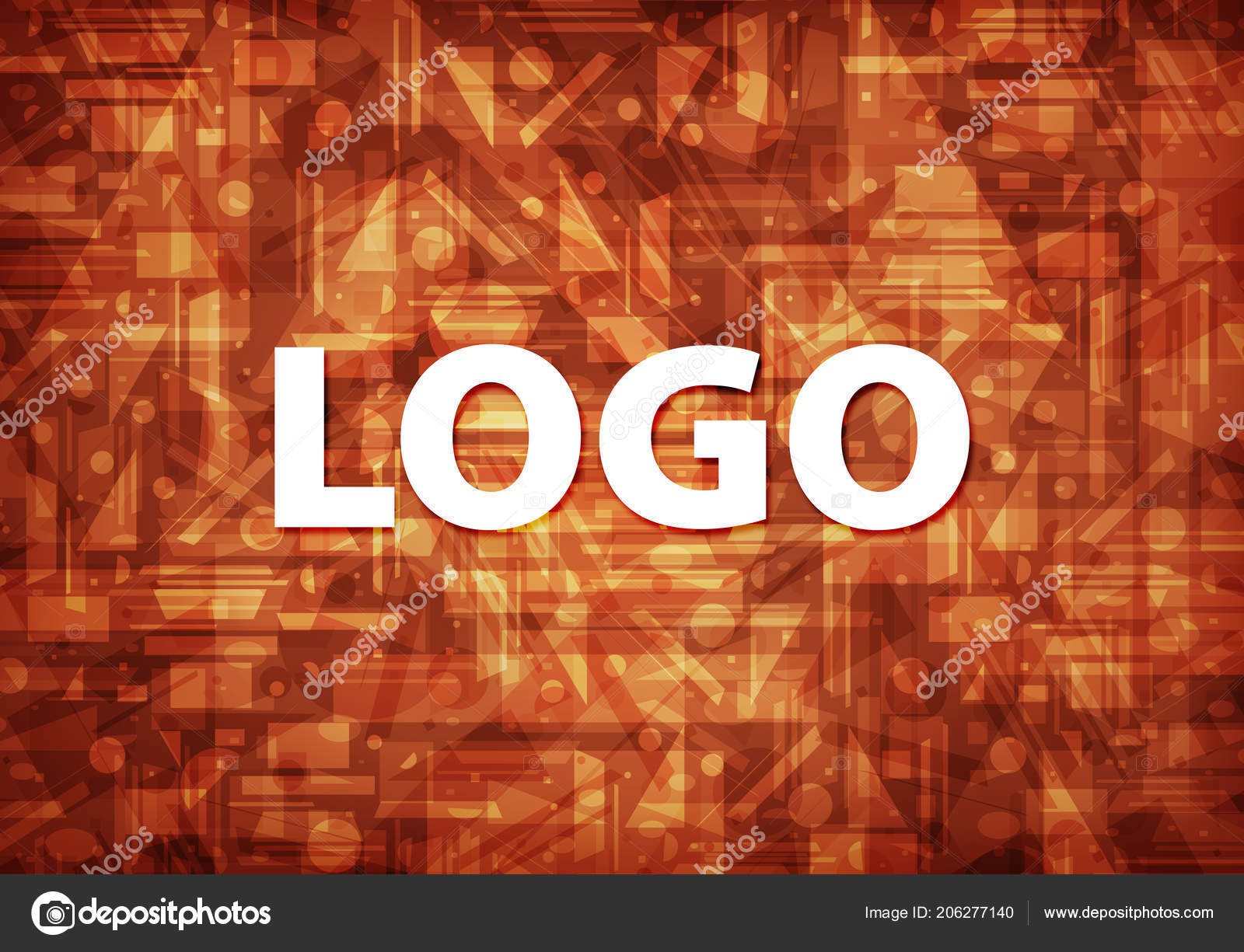 Logo Isolated Brown Background Abstract Illustration — Stock Photo © FR ...