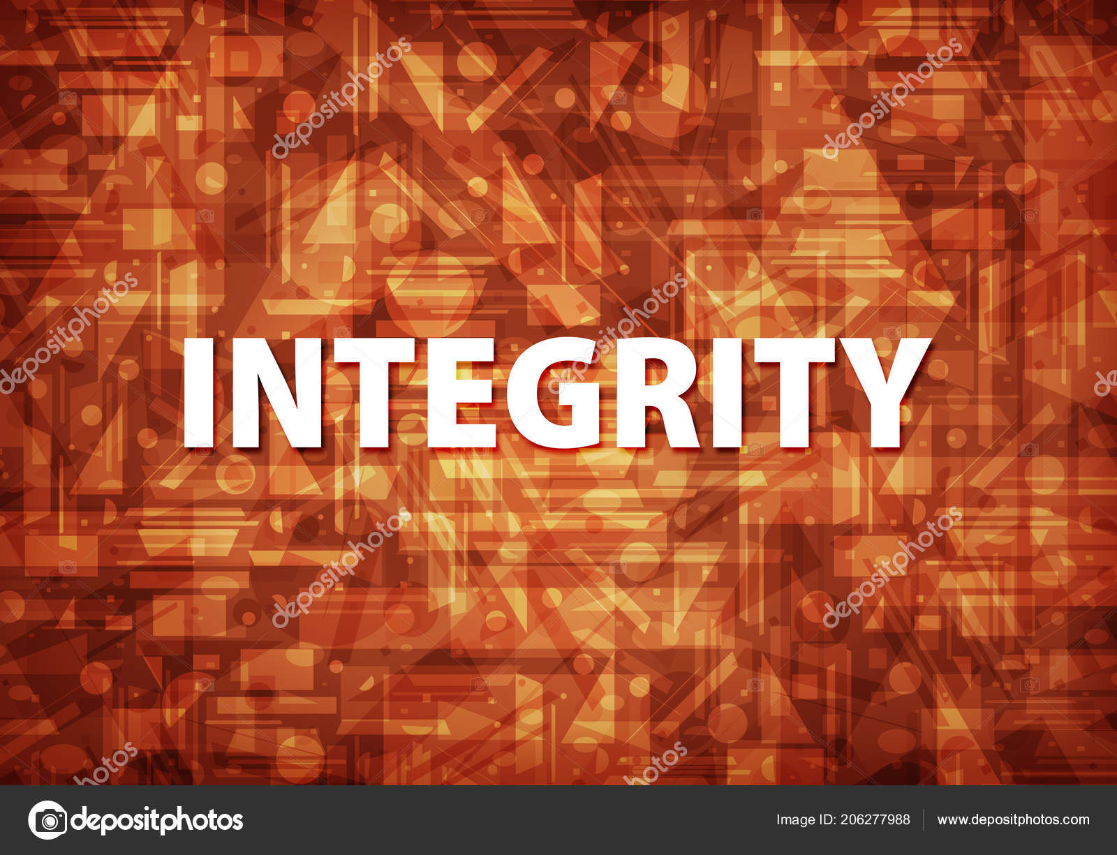 Integrity Isolated Brown Background Abstract Illustration — Stock Photo ...