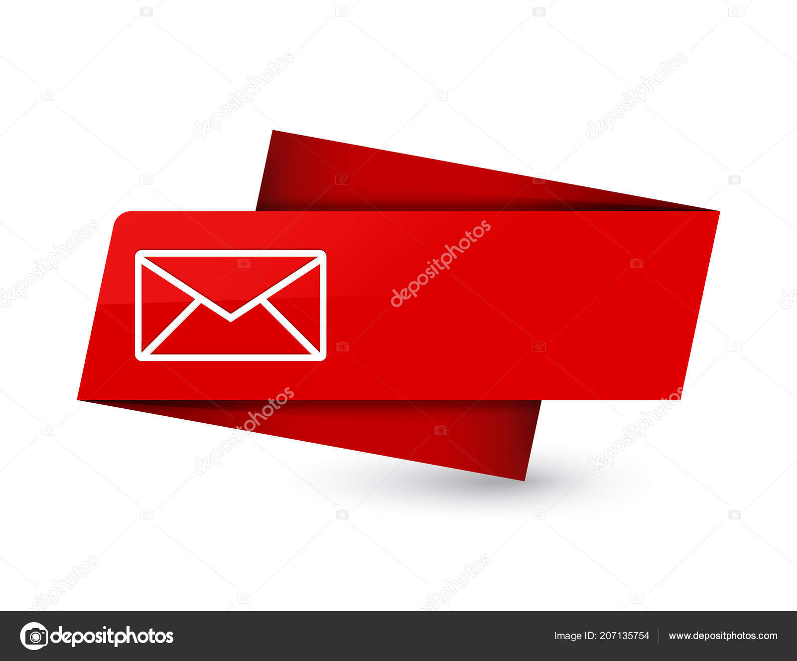 Email Icon Isolated Premium Red Tag Sign Abstract Illustration — Stock ...