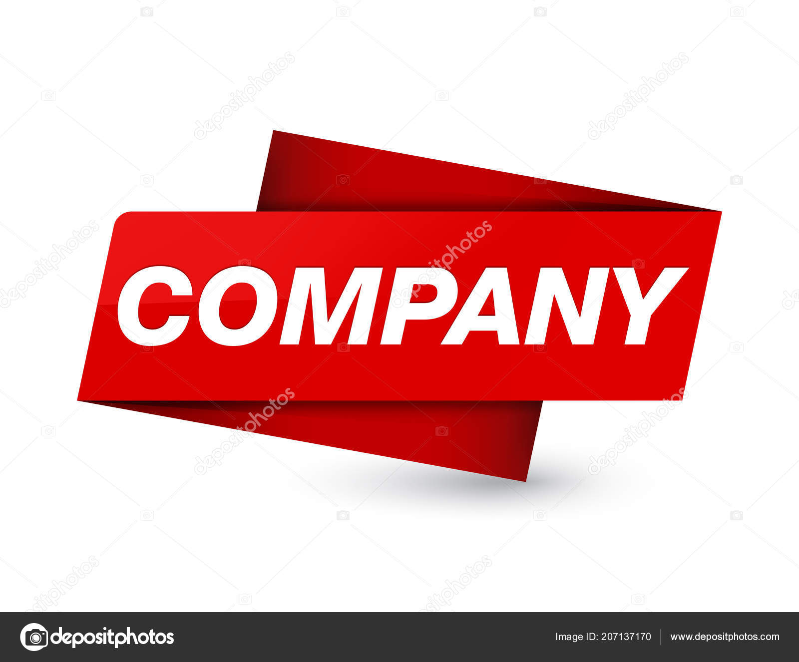 Company Isolated Premium Red Tag Sign Abstract Illustration — Stock ...